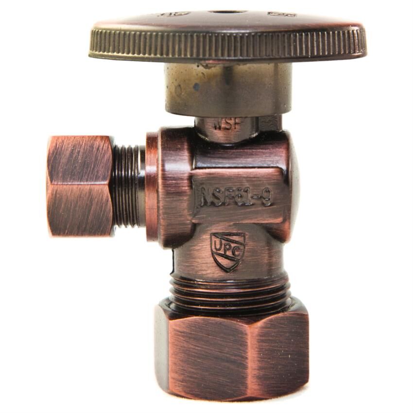 Lead Free* Angle Stop - 5/8" O.D. Comp. x 3/8" O.D. Comp. | Luxart ...